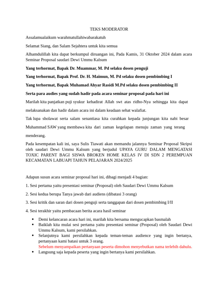 Teks Moderator | PDF