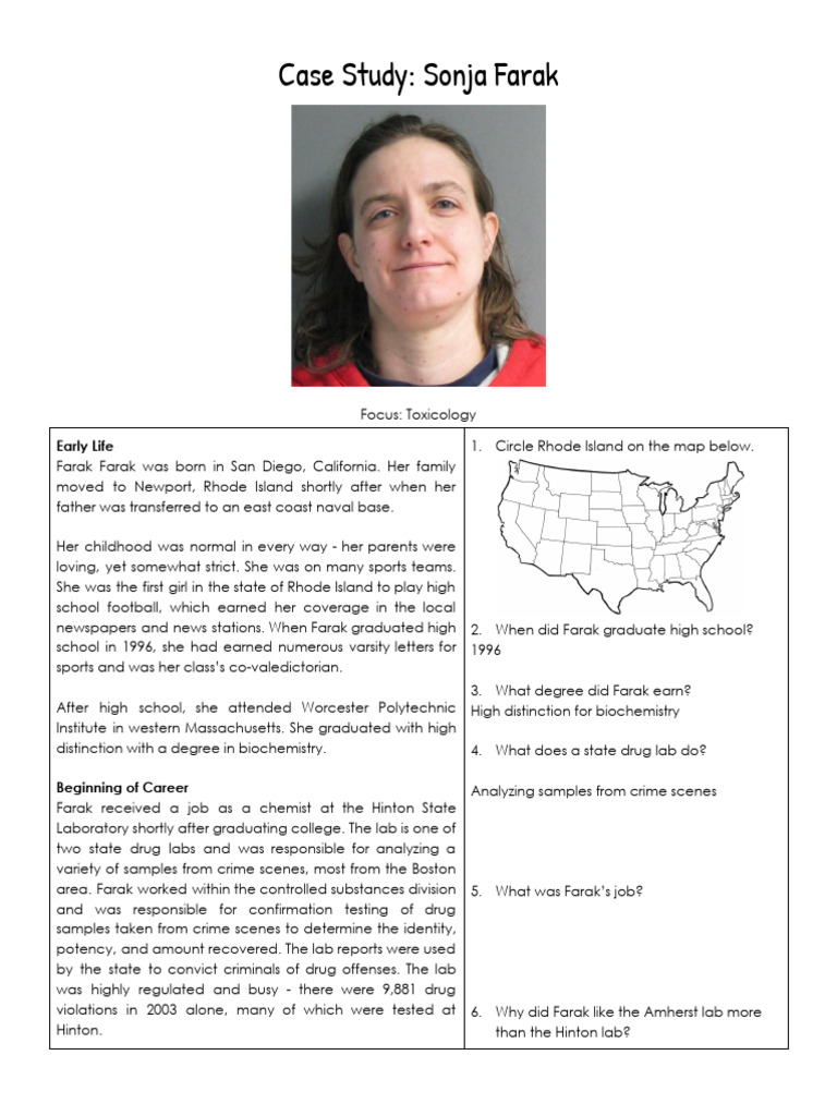 Sonja Farak: Toxicology Scandal Case Study | PDF | Drug Test ...