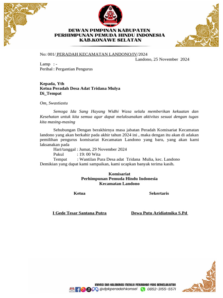 UNDANGAN RAPAT | PDF