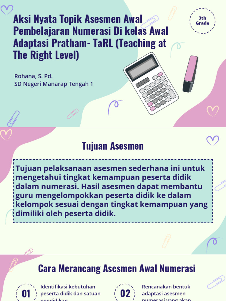Asesmen Awal Numerasi Kelas 3 SD | PDF