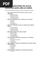 100 Endocrine System Objectives MCQ With Answers | PDF | Adrenal Gland ...