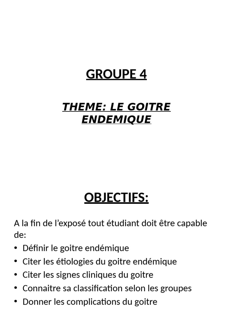 Comprendre le goitre endémique | PDF | Thyroïde | Spécialités médicales