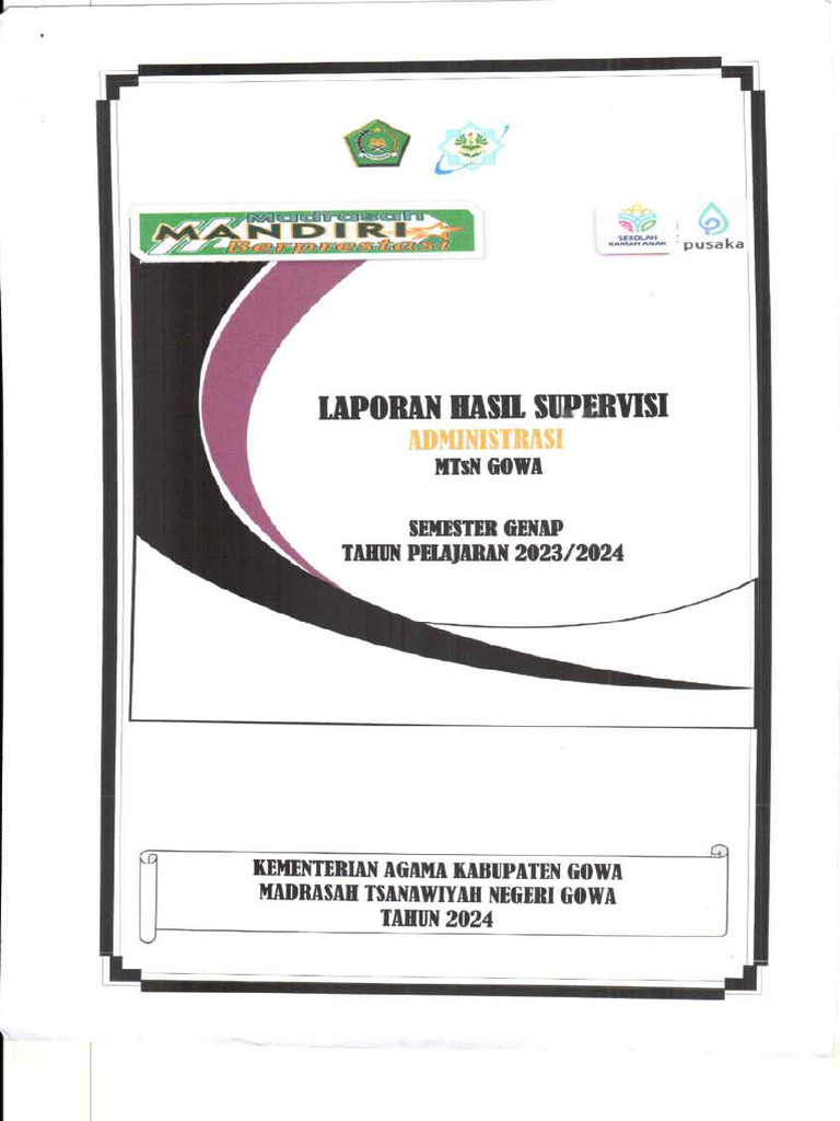 Laporan Hasil Supervisi Administrasi Semester Genap 2023 2024 | PDF