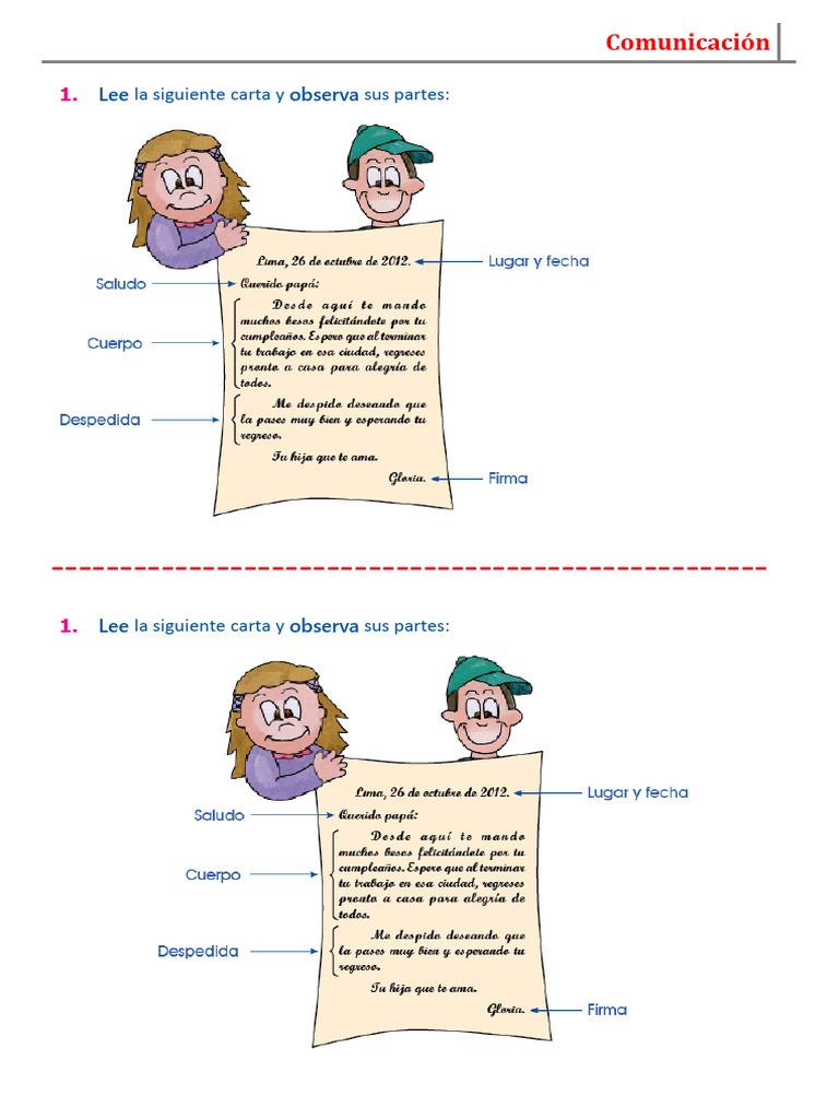 La-Carta-y-sus-Partes-para-Segundo-Grado-de-Primaria | PDF