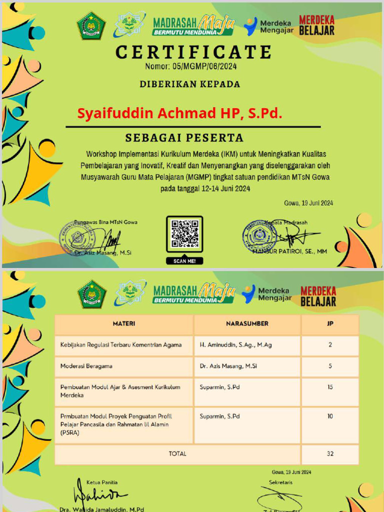 Sertifikat Workshop IKM - Juni 2024 | PDF