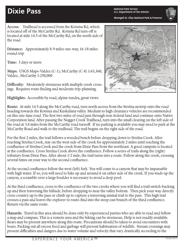 Dixie Pass | PDF | Trail | Hiking