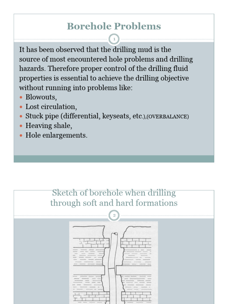 Lecture No. 4 - Borehole Problems | PDF | Pressure