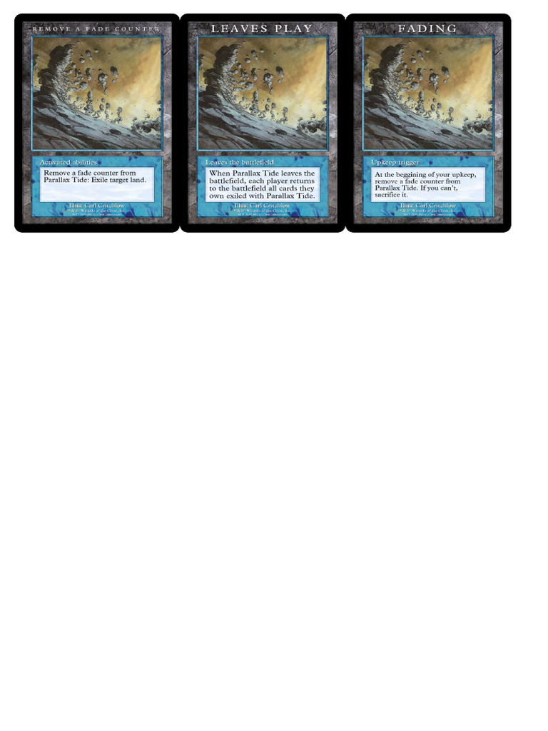 MTG Print Tide Tokens Old Frame | PDF