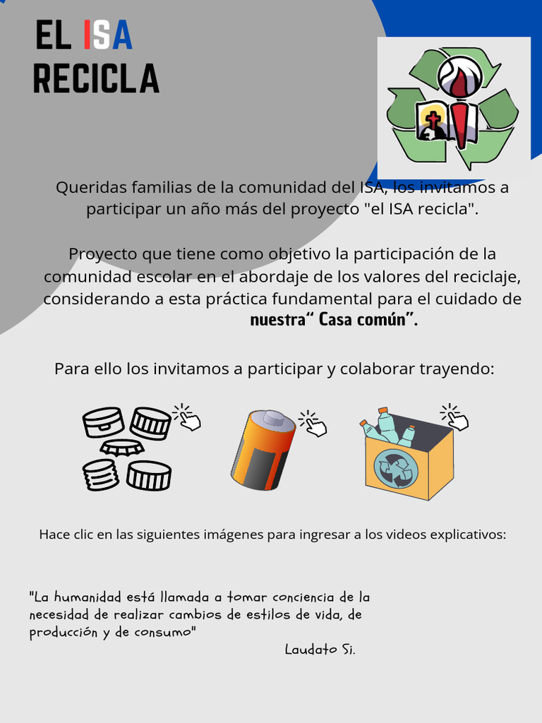 Proyecto El ISA Recicla | PDF
