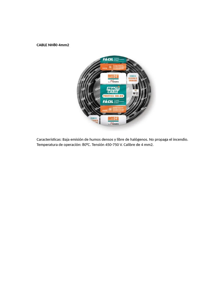 CABLE NH80 4mm2 | PDF