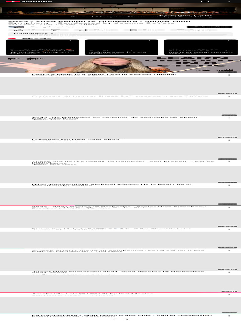 2023 - 2024 Region IX Orchestra - Junior High Symphony - Conducted by Joanna DeVoto - YouTube ...