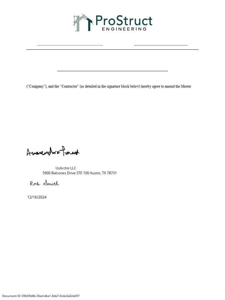 MSA Amendment Rob Smith | PDF