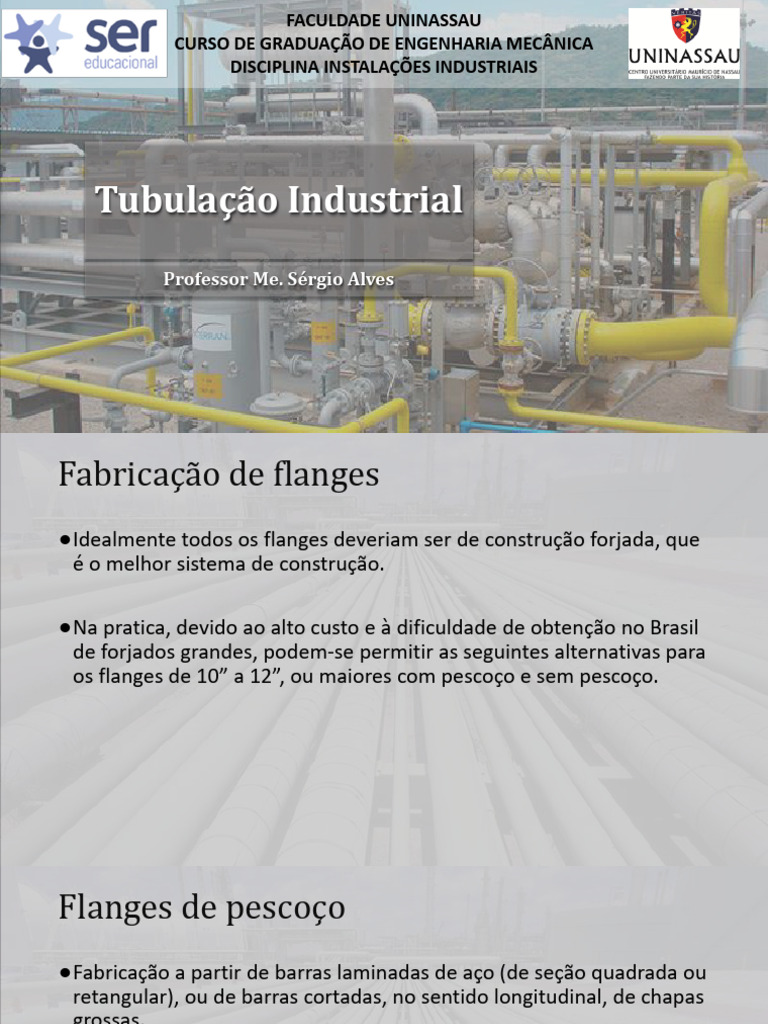 Tipos de Flanges para Tubulação | PDF | Aço | Pressão