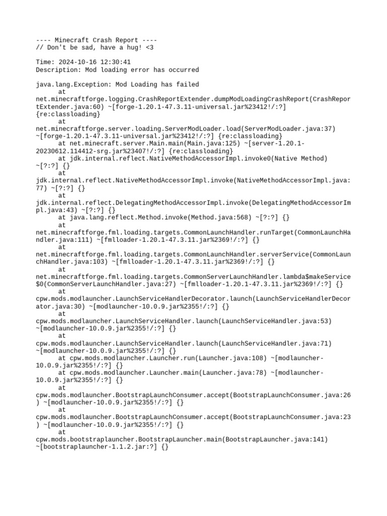 Minecraft Mod Loading Error Fix | PDF