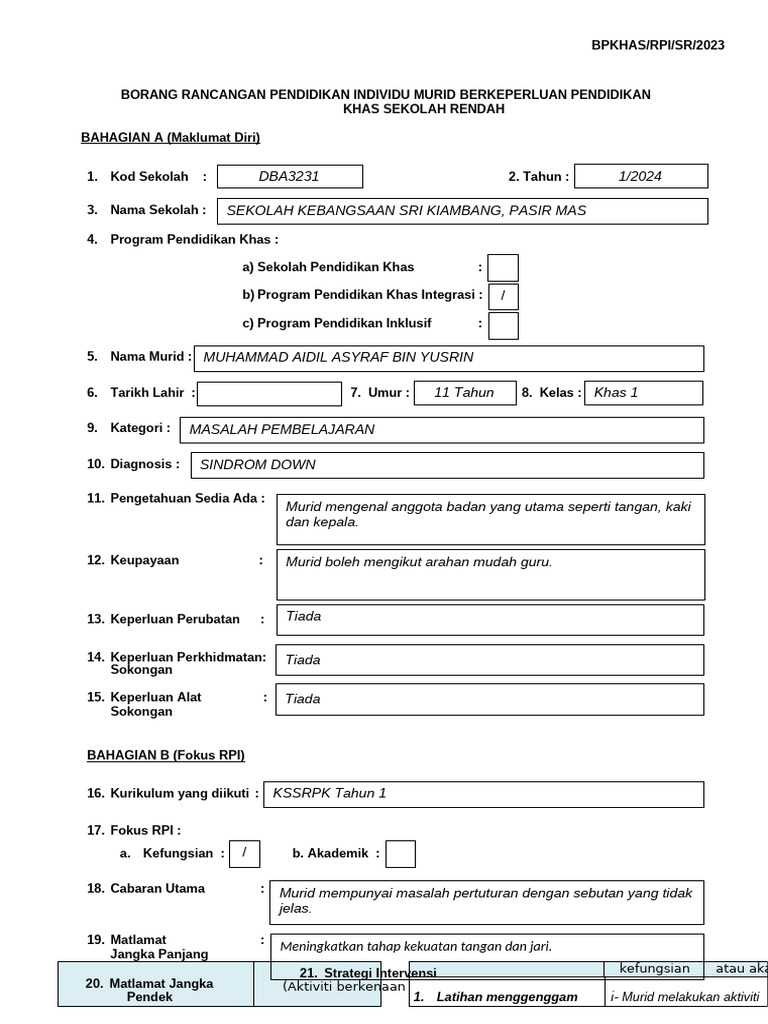 2024 Borang Rpi | PDF