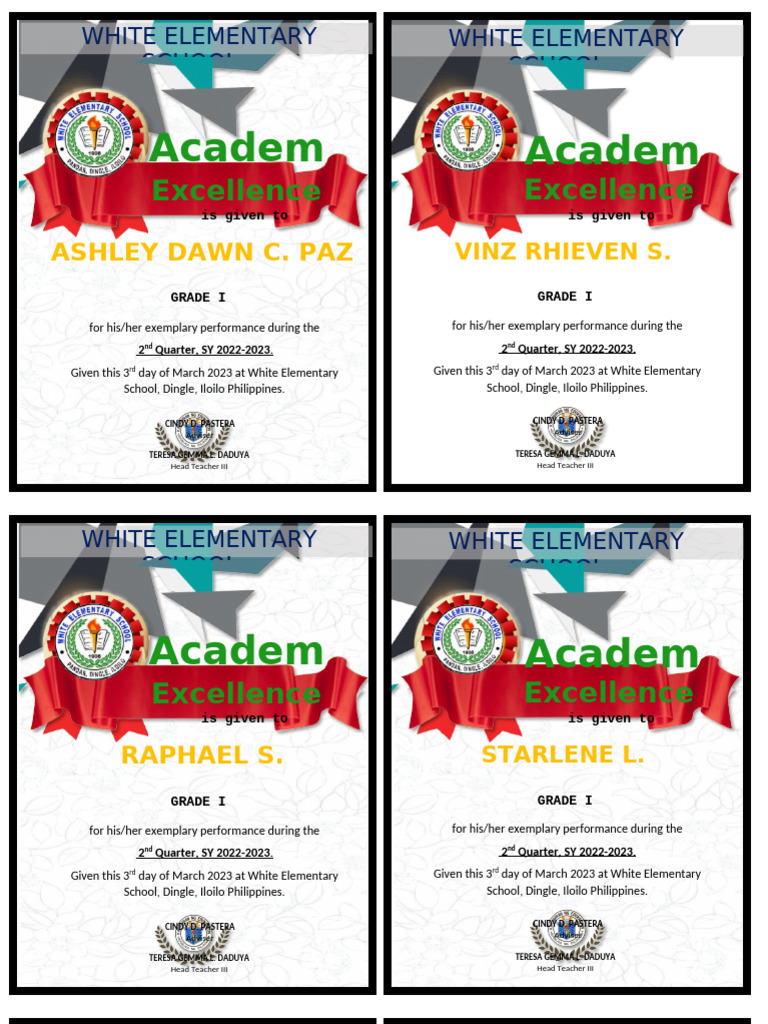 GRADE I- CERTIFICATE OF RECOGNITION | PDF