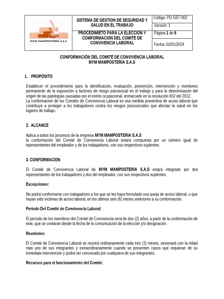 1.procedimiento Cocolab | PDF | Derecho laboral | Business