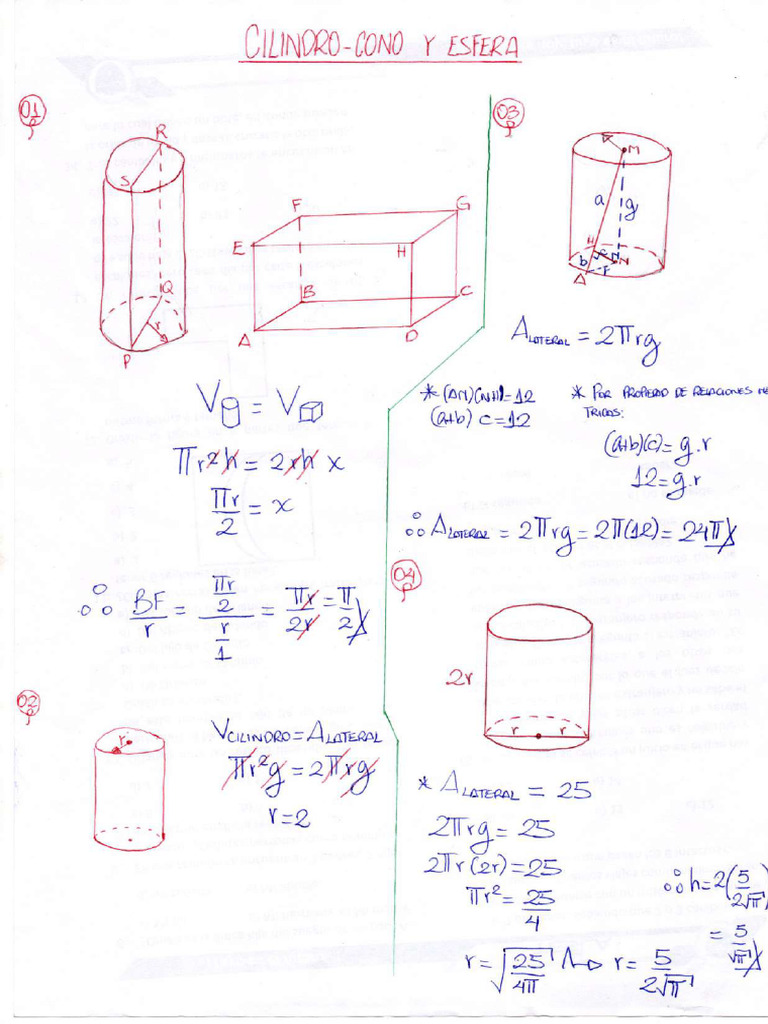 Cilindro-cono y Esfera | PDF