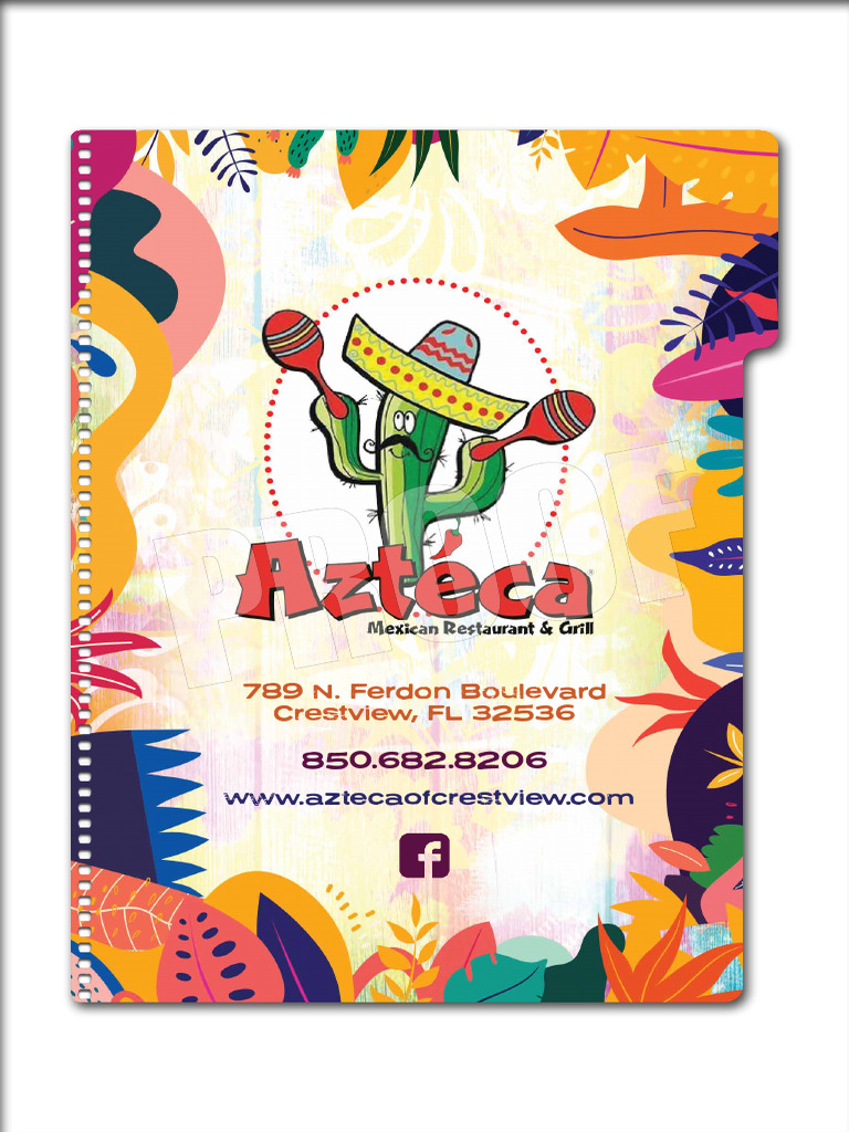 Azteca Mexican Restaurant Menu | PDF | Burrito | Taco