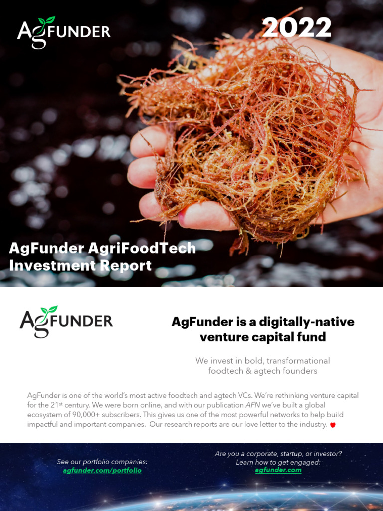 2022 Agfunder Agrifoodtech Investment Report | PDF | Venture Capital | Corporate Finance