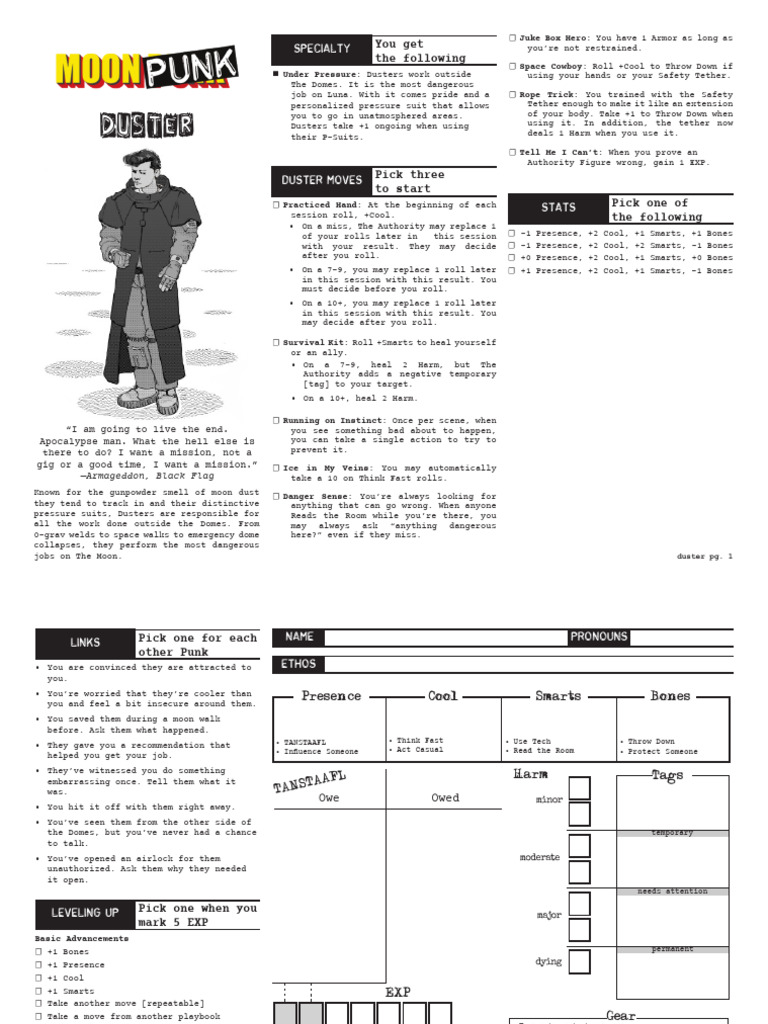 Moon Duster's Survival Guide | PDF