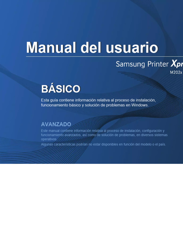 Manual de Usuario Samsung Xpress M2020 (Español - 204 Páginas) | PDF