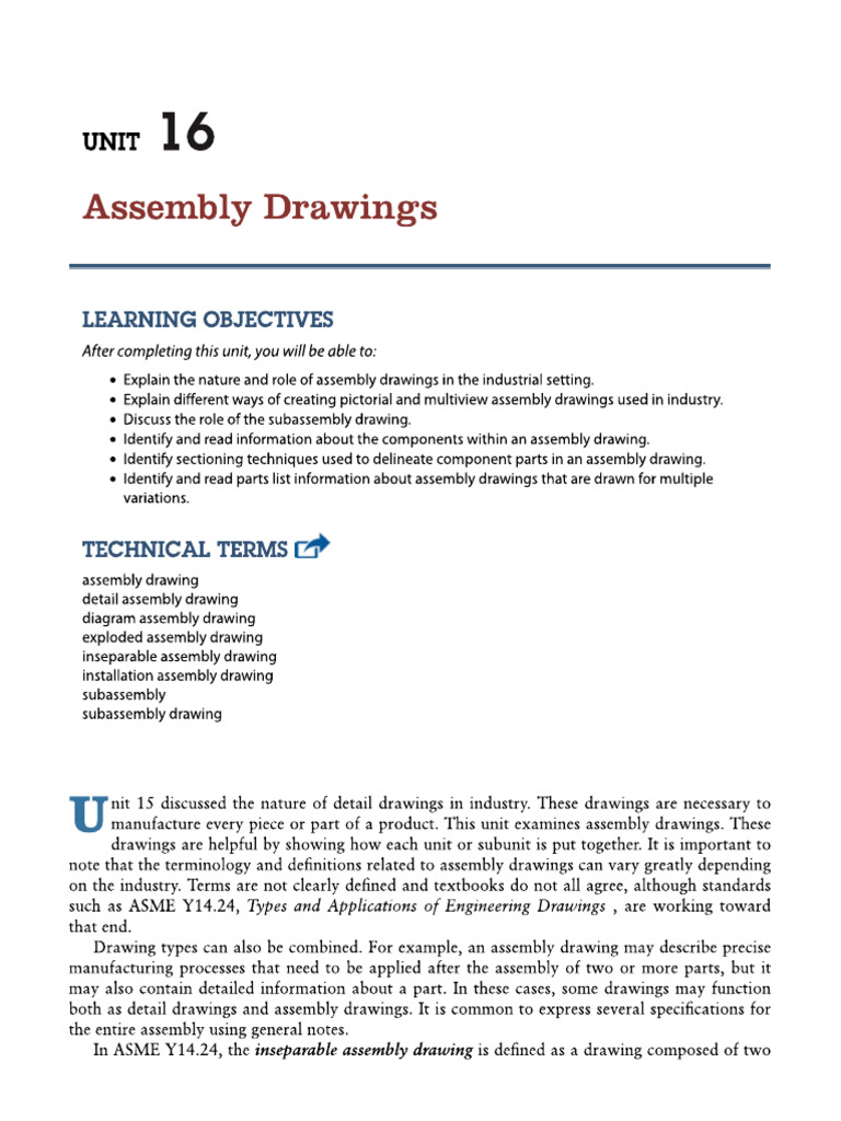 UNIT 16 ASSEMBLY DRAWINGS | PDF