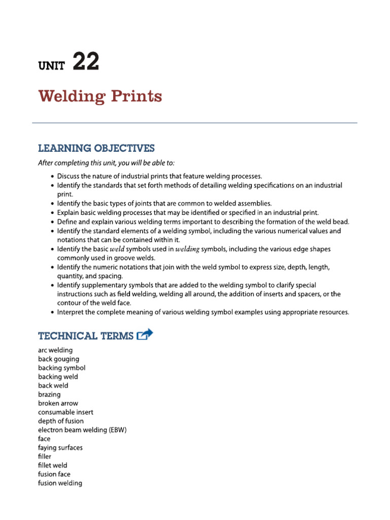 Unit 22 Welding Prints | PDF