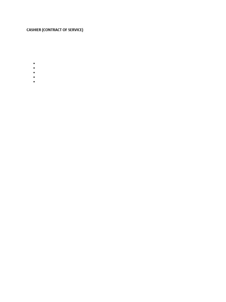 Cashier | PDF