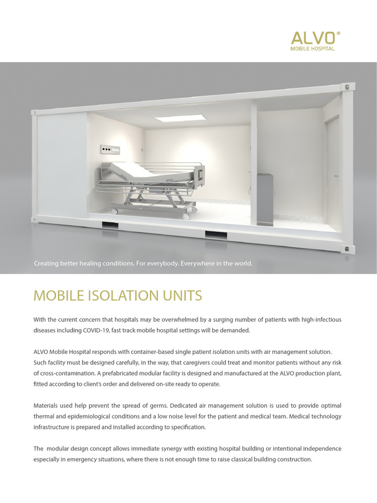 Mobile Isolation Units for Hospitals | PDF | Ventilation (Architecture)