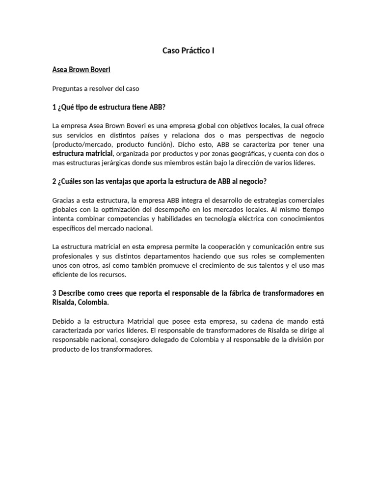 Caso PrÃ¡ctico I | PDF