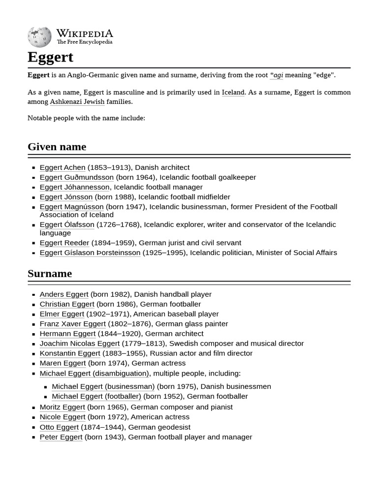 Eggert | PDF