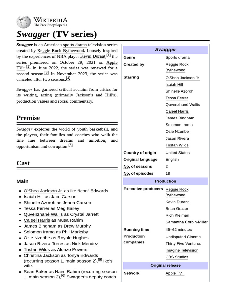 Swagger (TV Series) | PDF | Television | Television Series