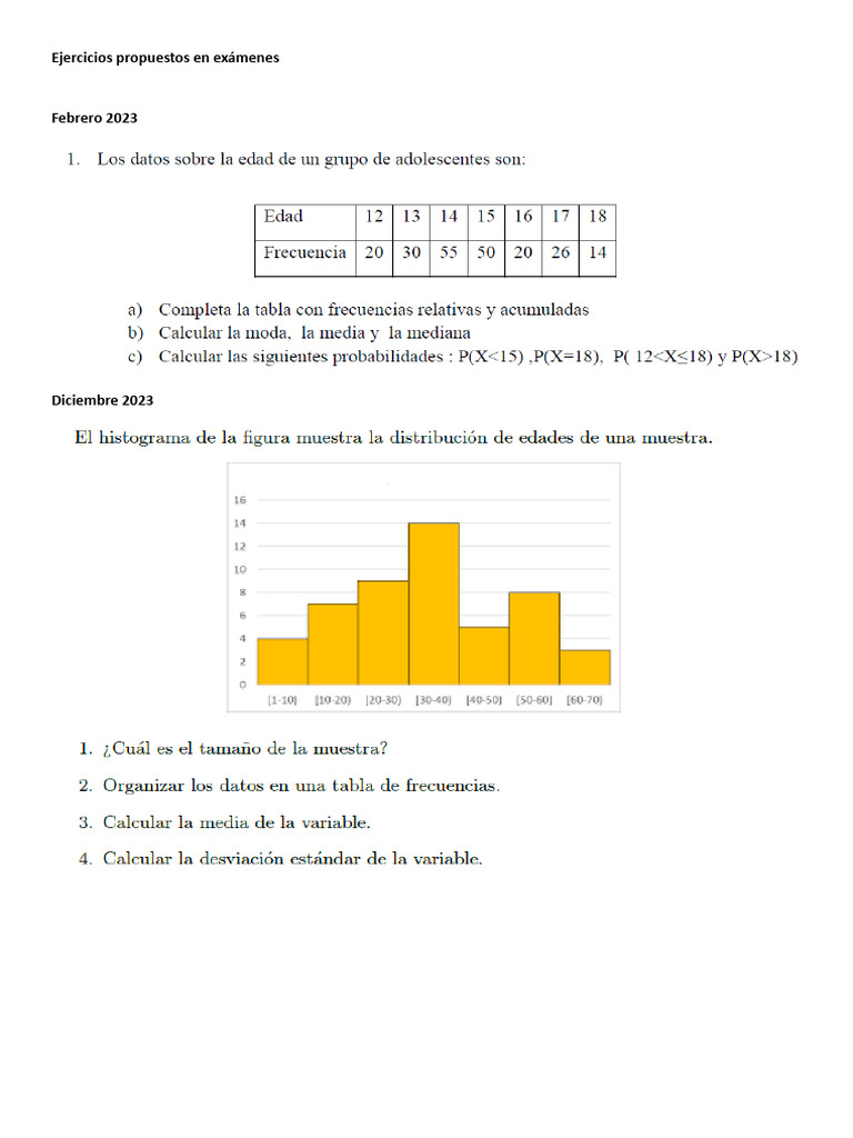 Ejercicios de Examenes | PDF