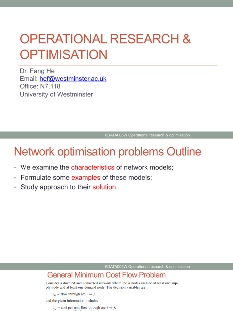 LW8 Network Model-2 | PDF | Mathematical Optimization | Algorithms
