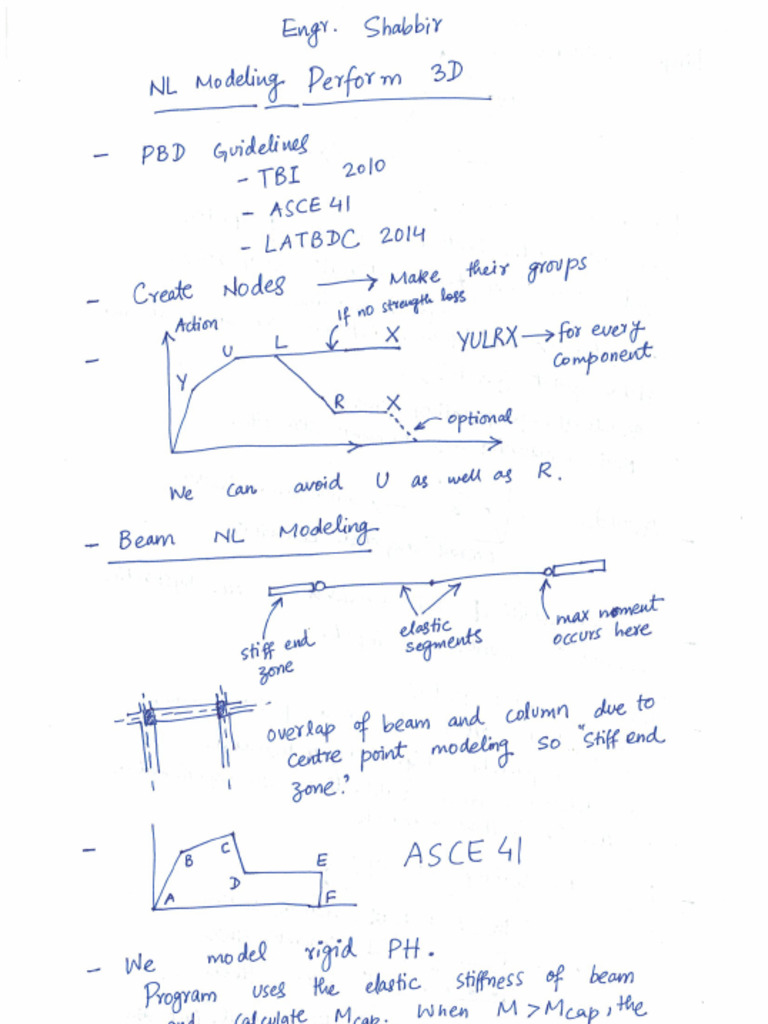 3b Nonlinear Modeling in Perform 3D Engr Shabir 9 Pages | PDF