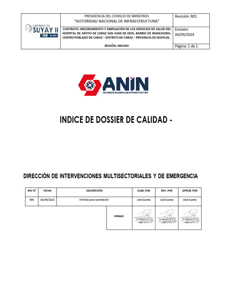 PROPUESTA DE INDICE Dossier Iiss | PDF