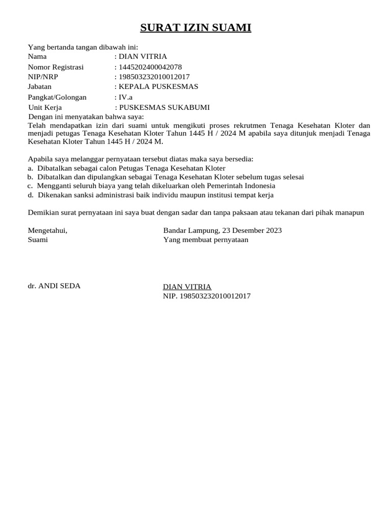 Surat Izin Suami | PDF