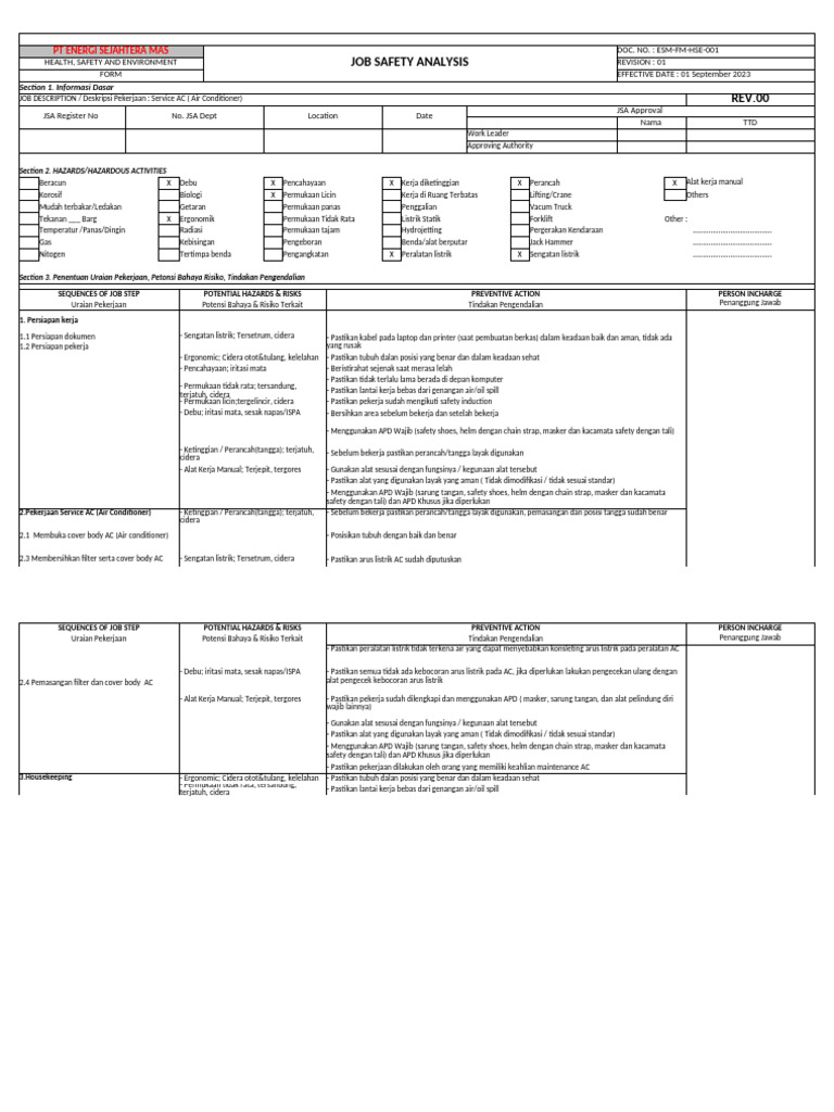 JSA SERVICE AC | PDF
