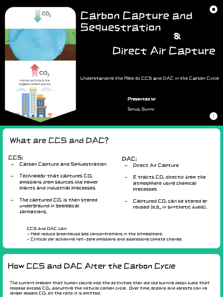 CCS & DAC | PDF | Carbon Capture And Storage | Carbon Sequestration