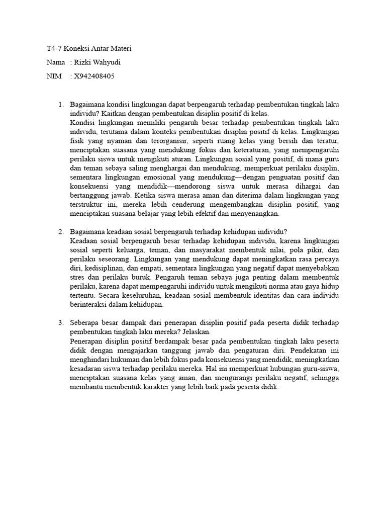 T4-7 Koneksi Antar Materi | PDF