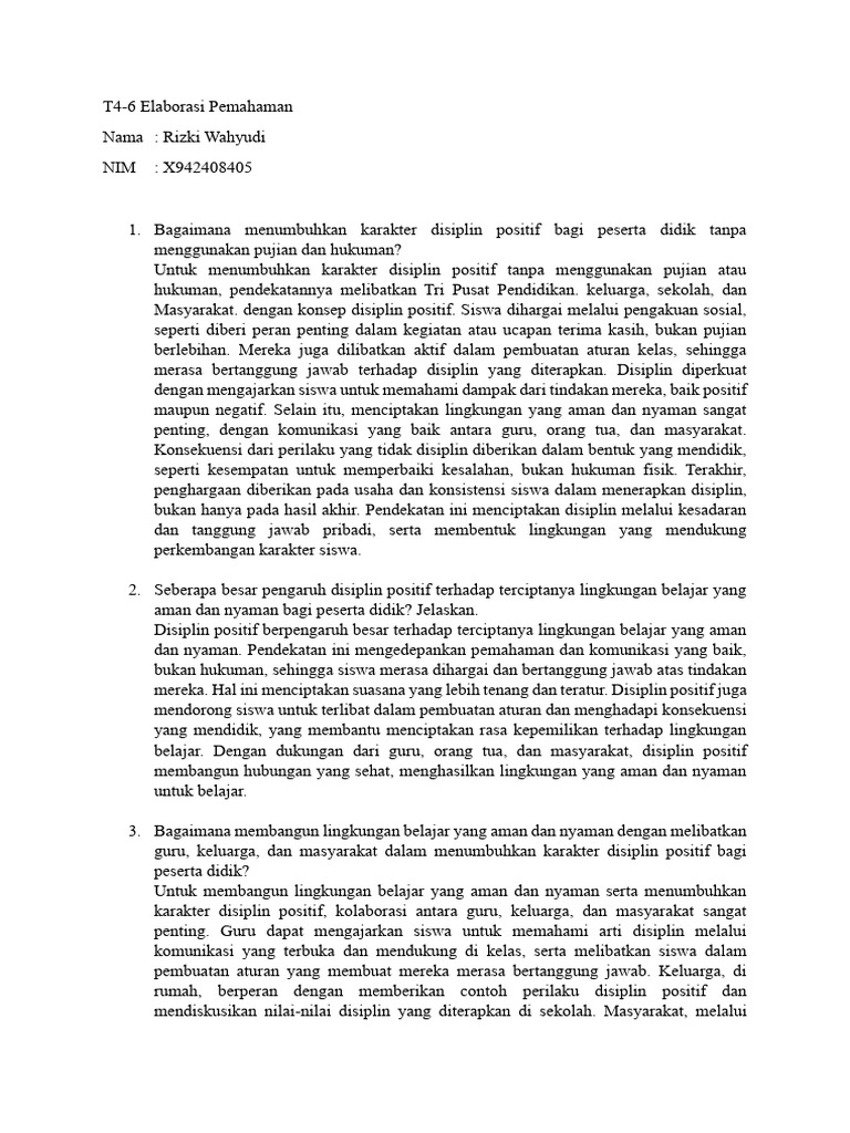 T4-6 Elaborasi Pemahaman | PDF