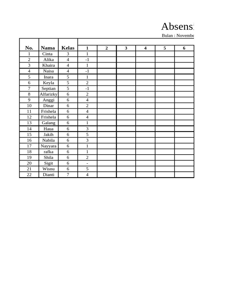 Absen Small Step | PDF