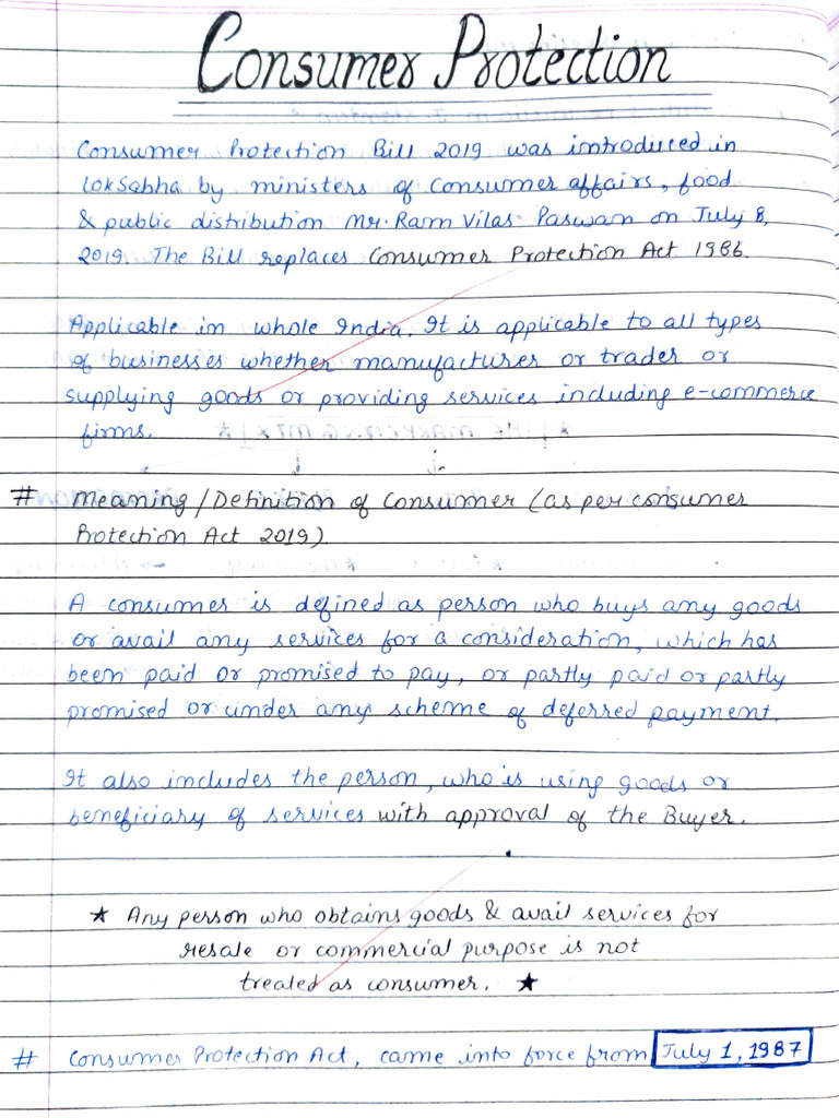B.ST, Notes - 12, Consumer Protection | PDF | Consumers