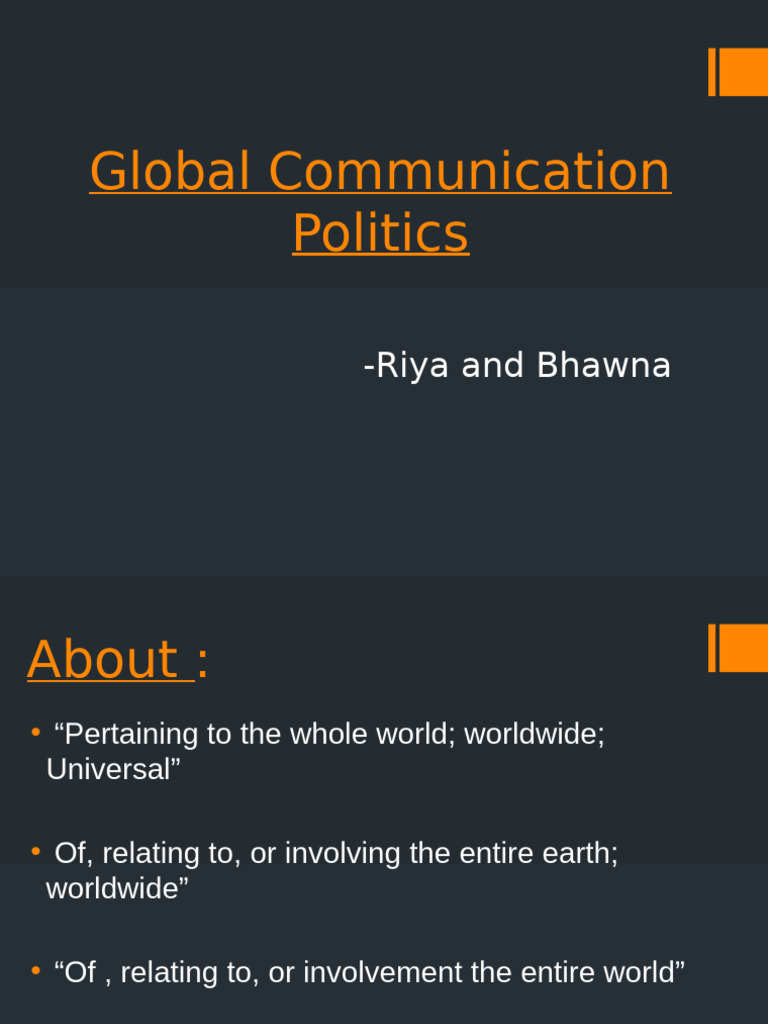 Global Communication Politics | PDF
