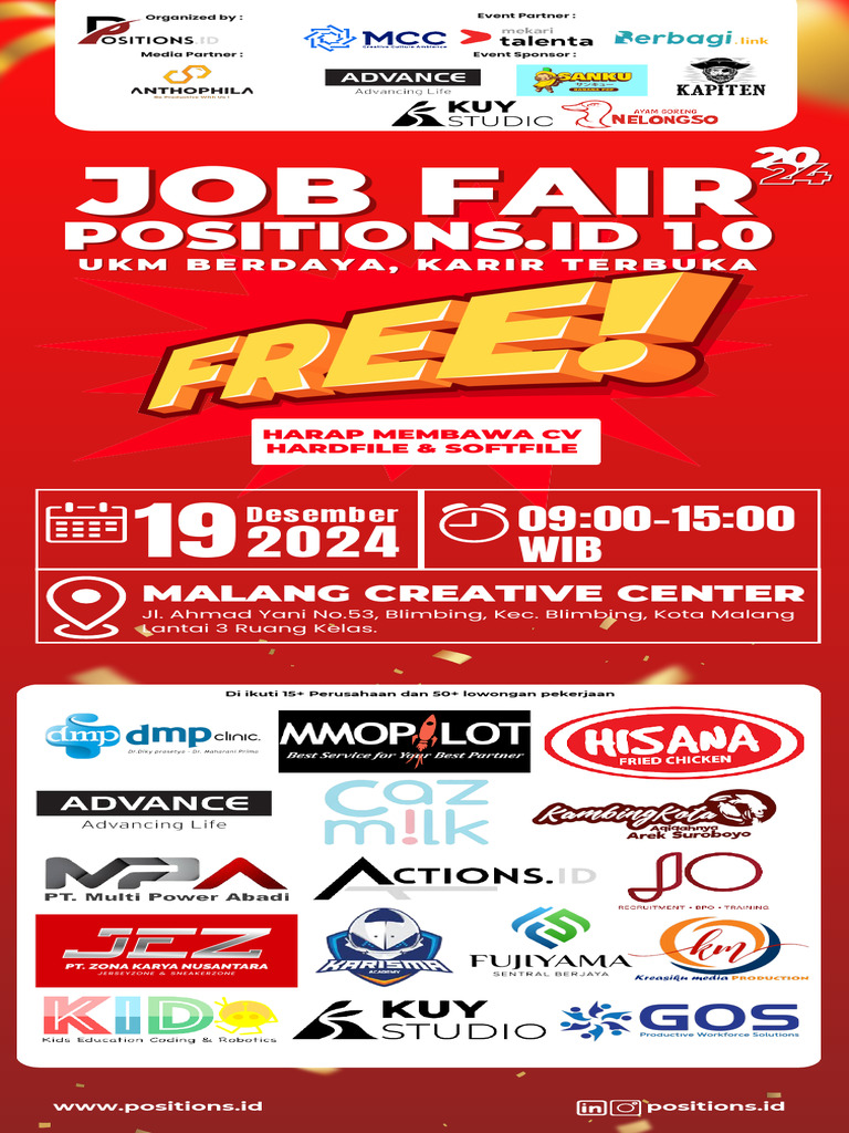 Banner Jobfair Positions - Id 1.0 | PDF