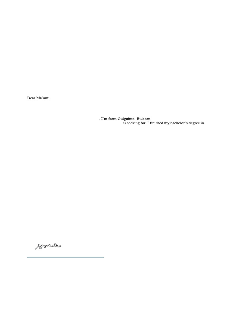 Letter of Intent Clerk III (Joanne Bernadette Aguinaldo) | PDF ...