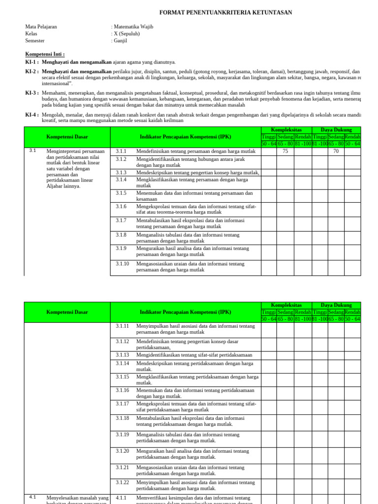 Centralpendidikan.com KKM EXCEL | PDF
