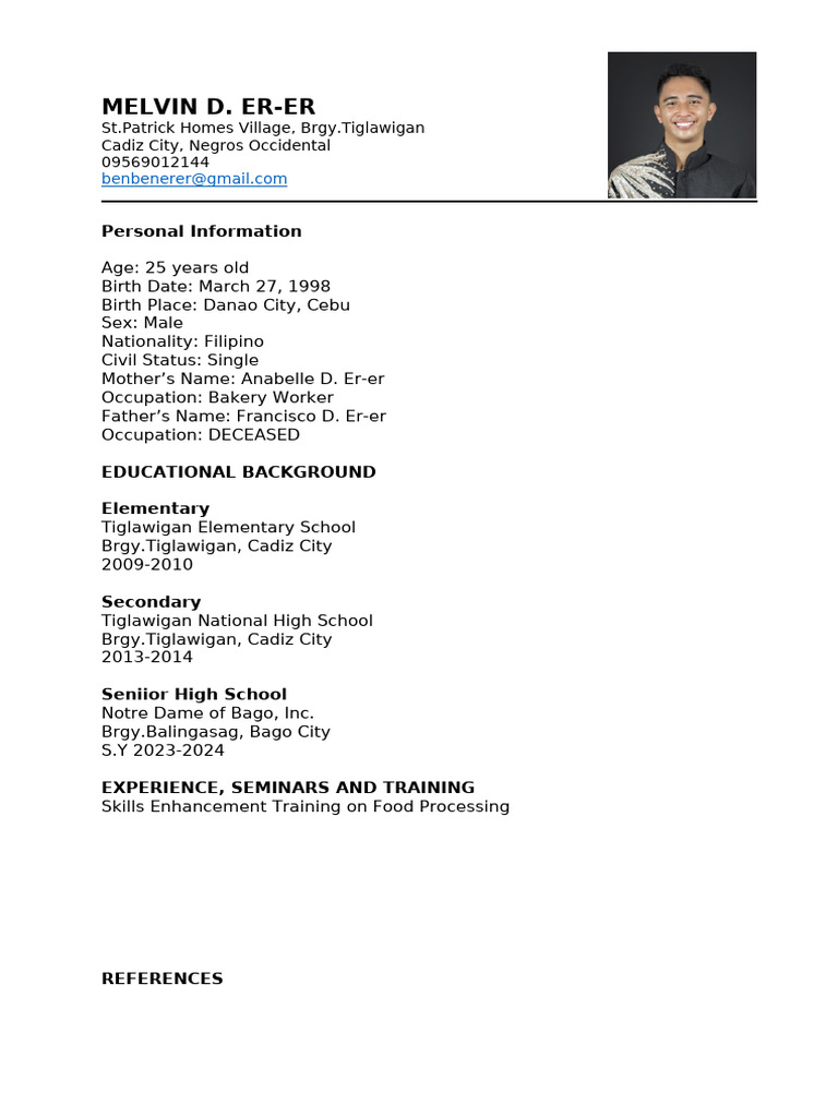 Work Immersion Application Letter | PDF