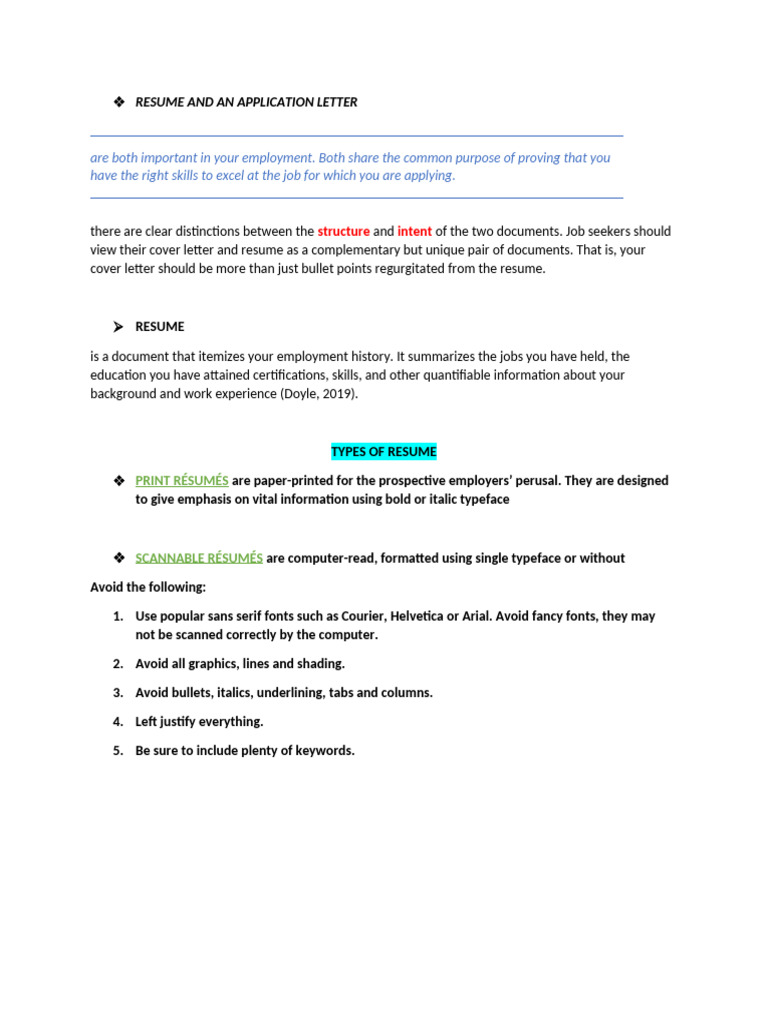 RESUME & application letter with interview_112817 | PDF | Résumé ...